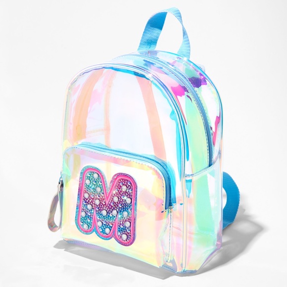 Claire's | Accessories | Claires Holographic Initial Mini Backpack ...